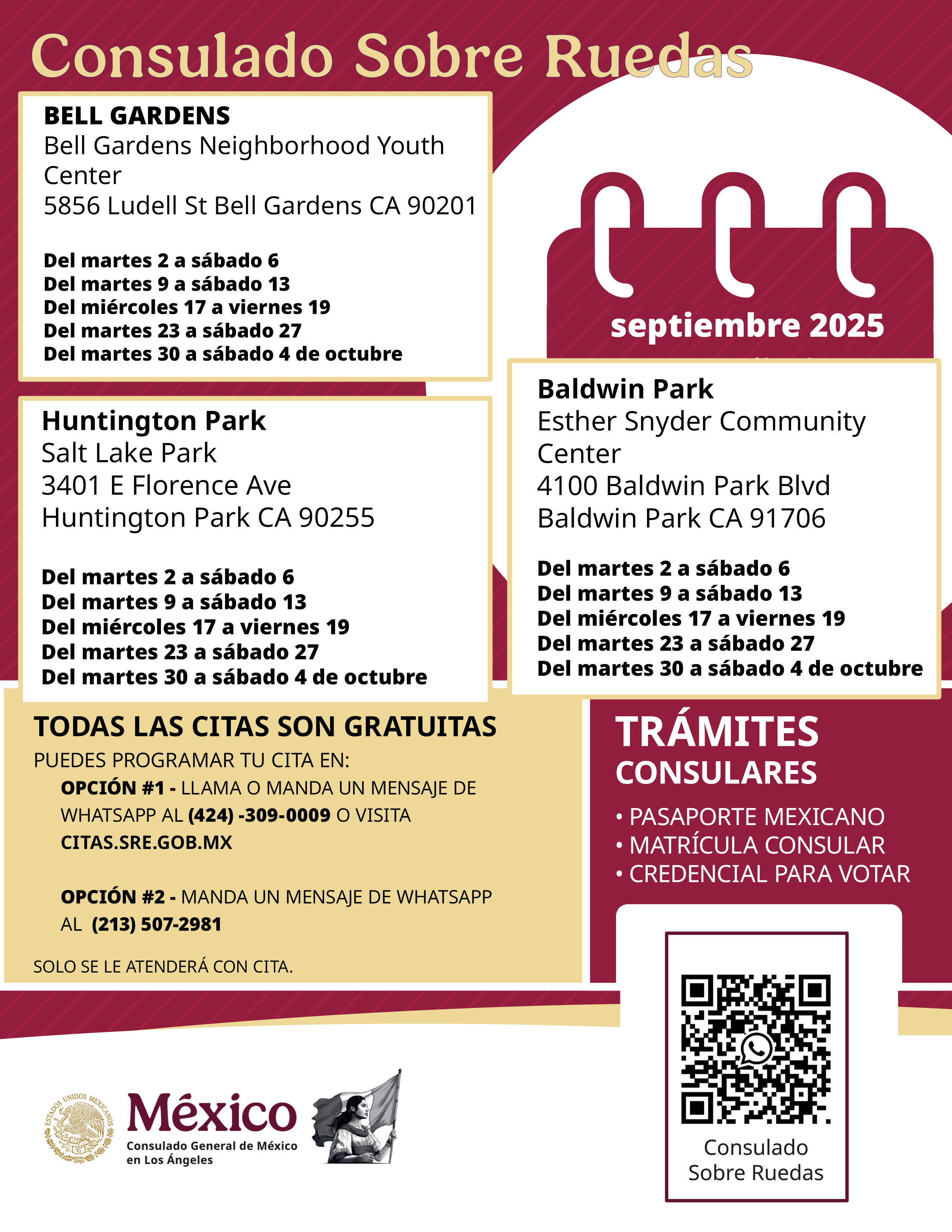 CONSULADO SOBRE RUEDAS Y JORNADAS SABATINAS